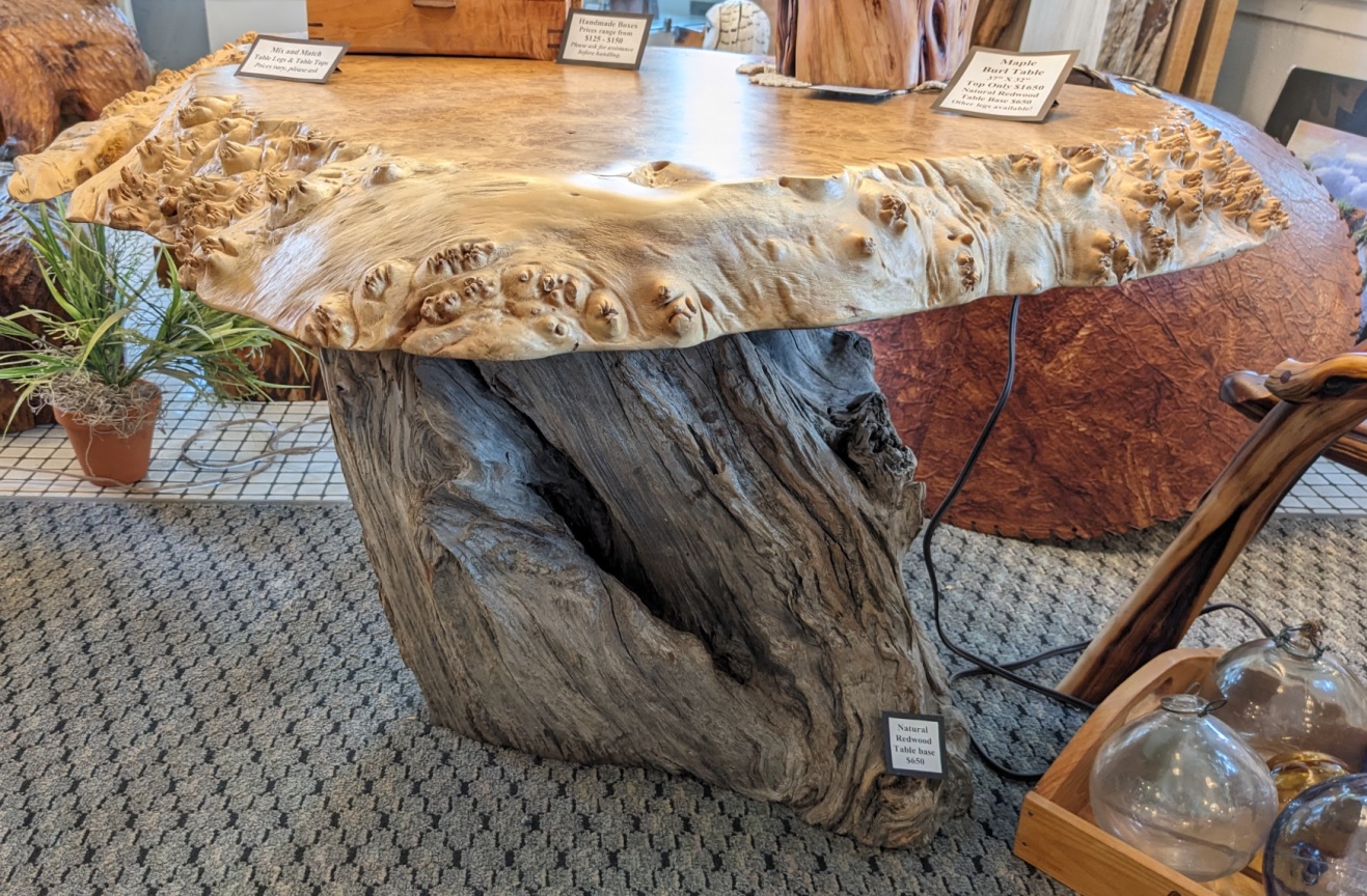 Maple Burl Slab Top 31 x 30 x 2 - Forest Gems Gallery