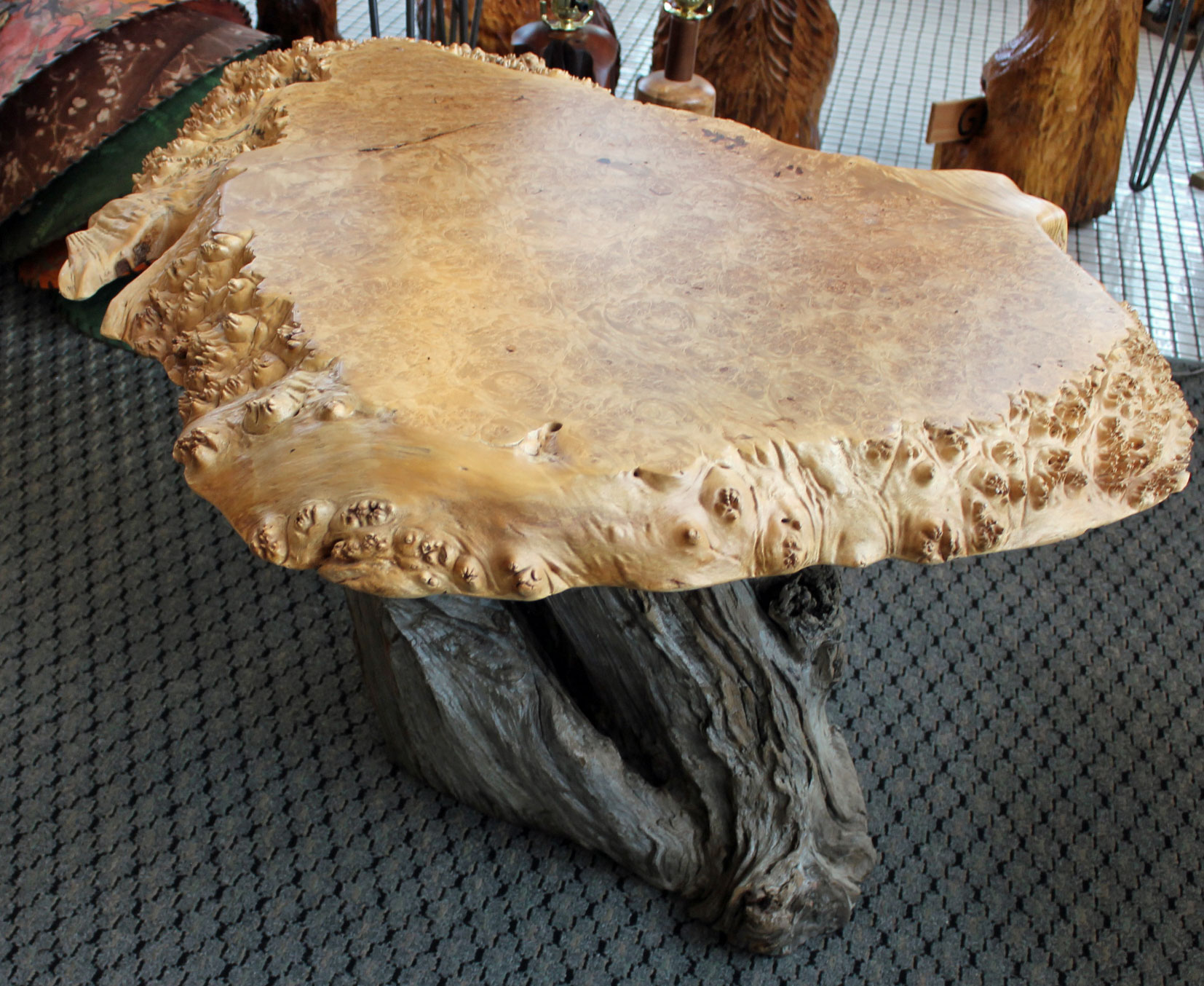 Maple Burl Slab Top 31 x 30 x 2 - Forest Gems Gallery