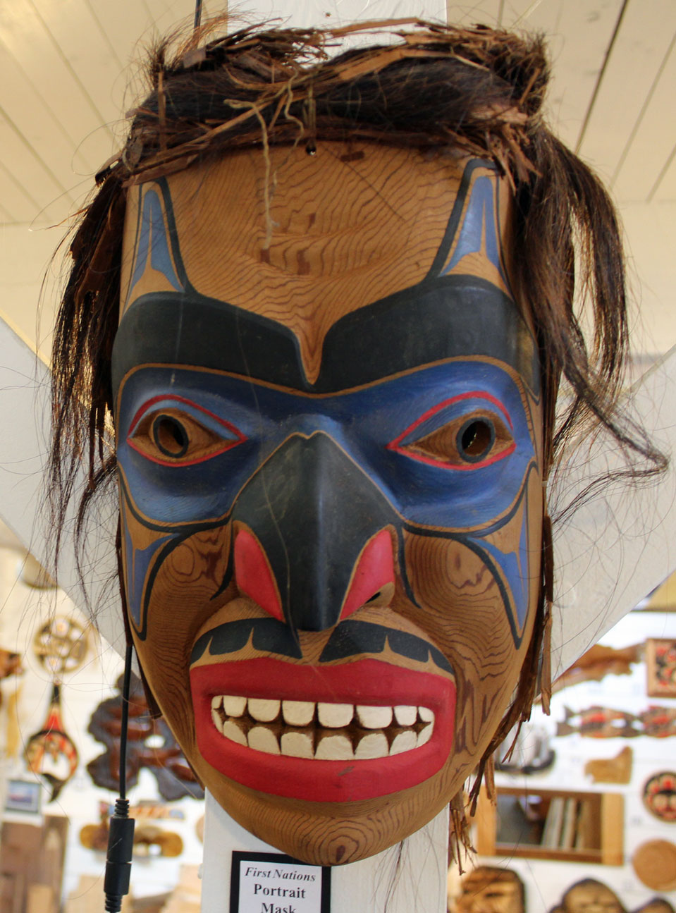 First Nations Orca Whale Warrior Portrait Mask - Forest Gems Gallery