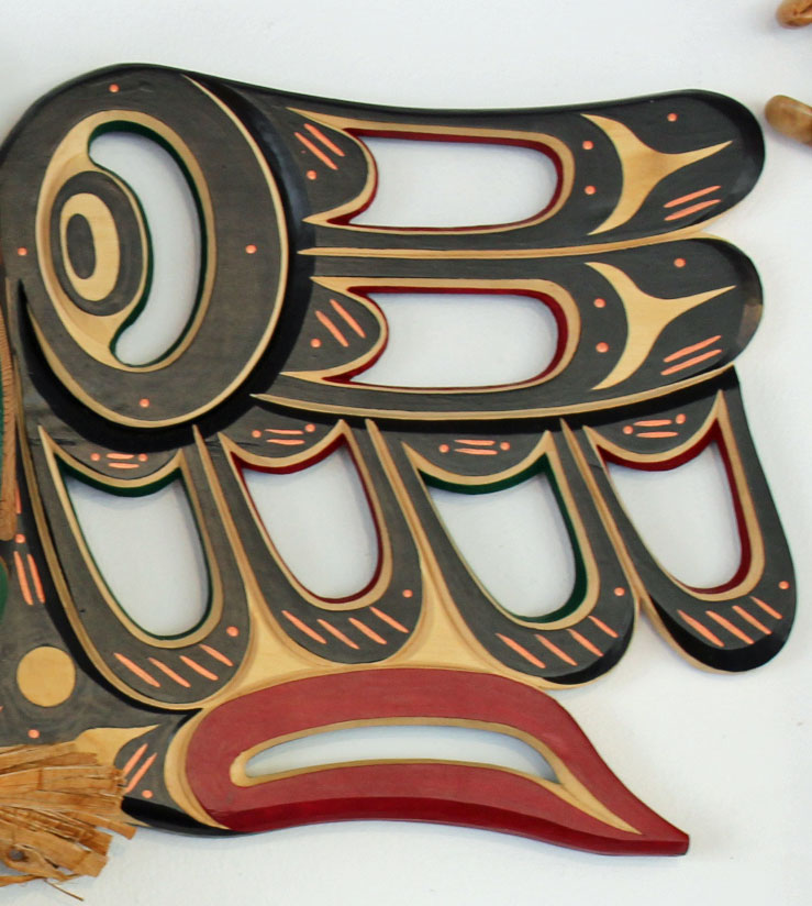 First Nations Raven Mask, 42 x 28 x 14 - Forest Gems Gallery