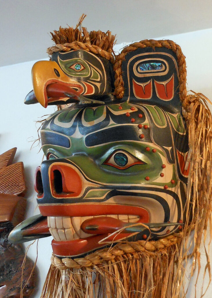 First Nations Bear and Eagle Mask - Forest Gems Gallery