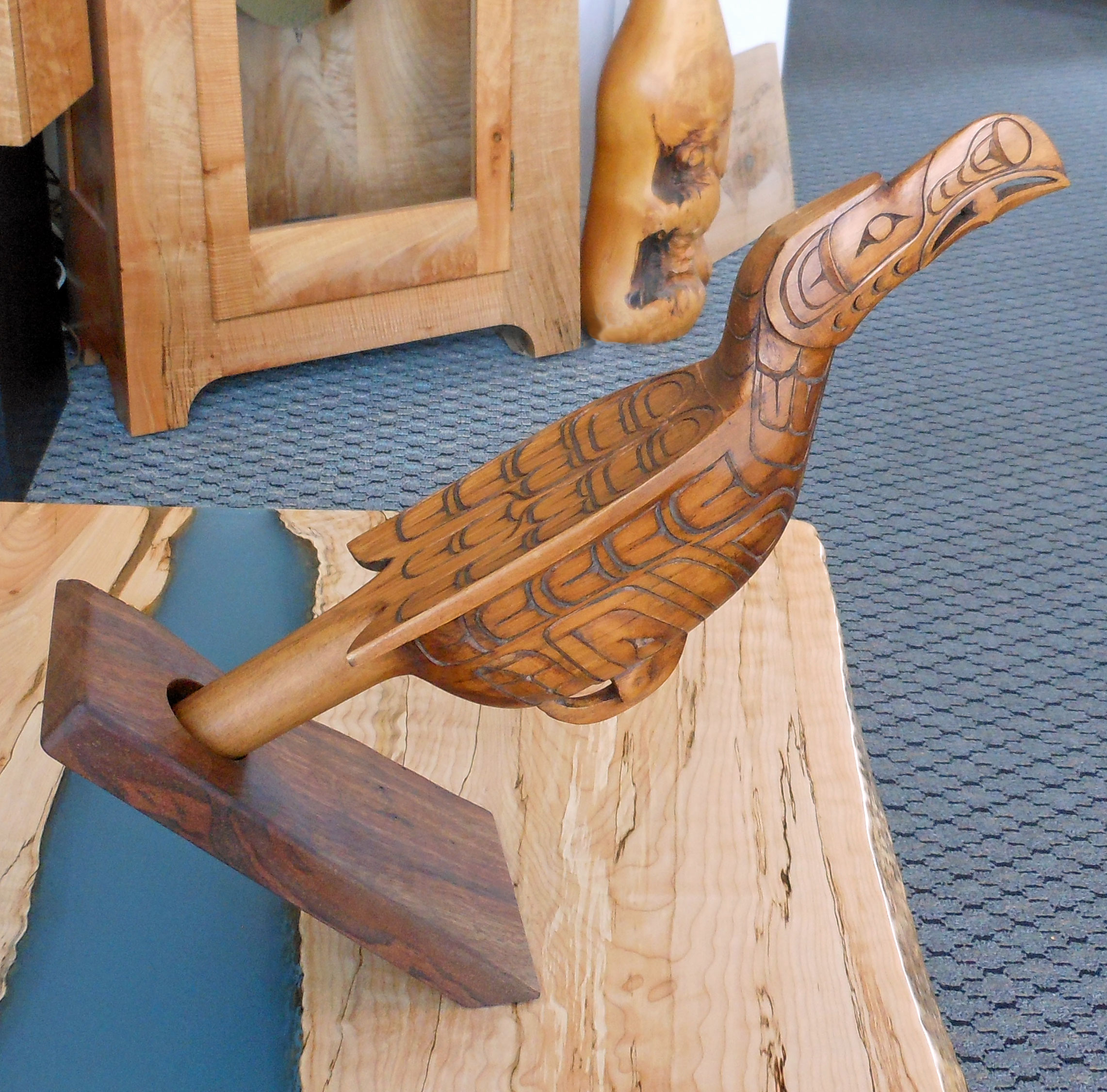 First Nations Raven and Sun Dance Rattle - Forest Gems Gallery