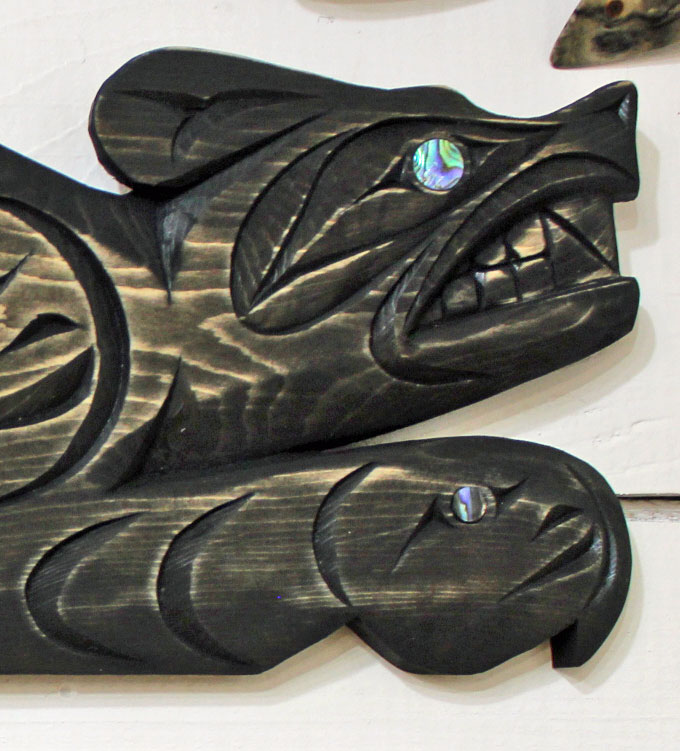 First Nations Black Bear with Salmon Spirit - Forest Gems Gallery