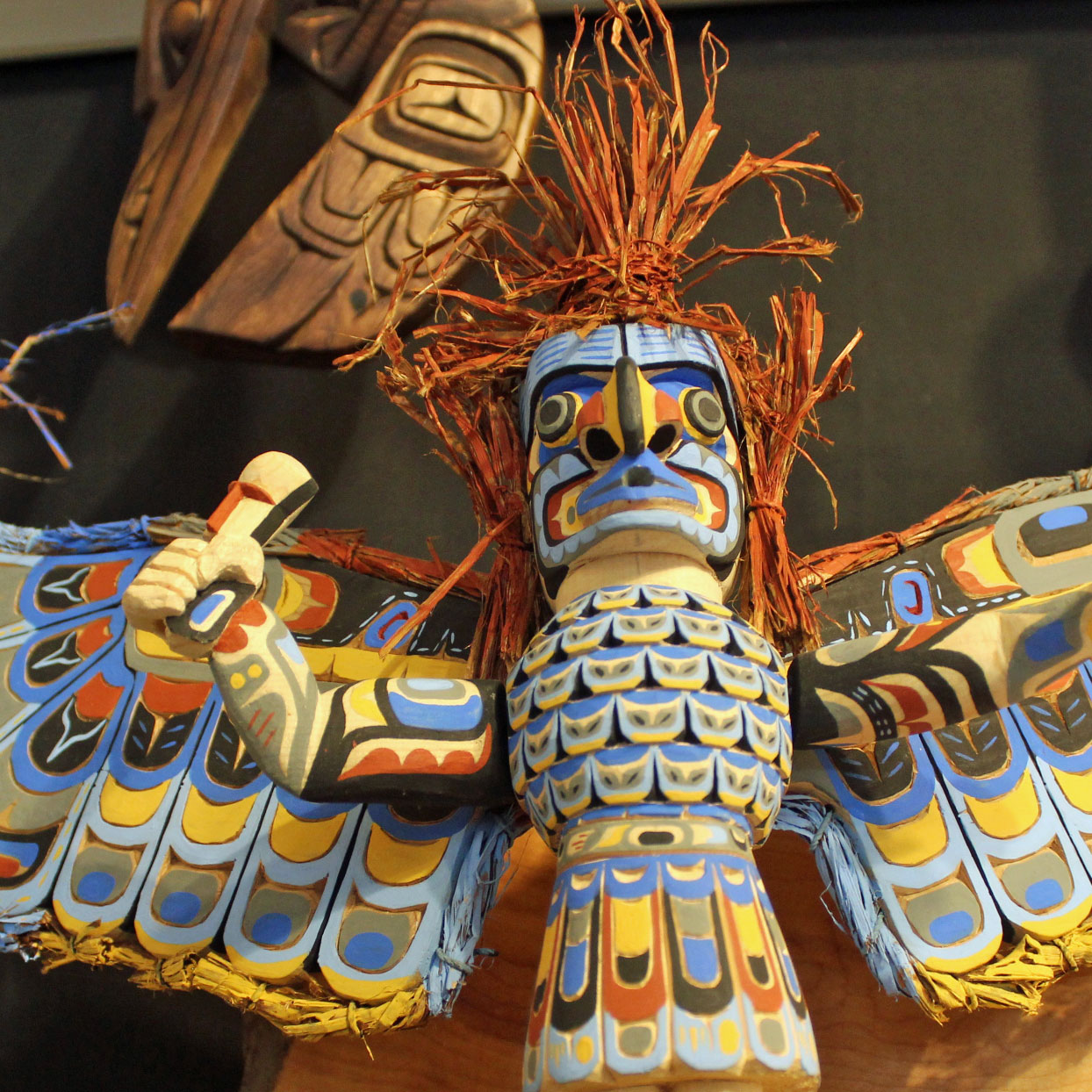 First Nations "Grouse Dancer" Sculpture - Forest Gems Gallery