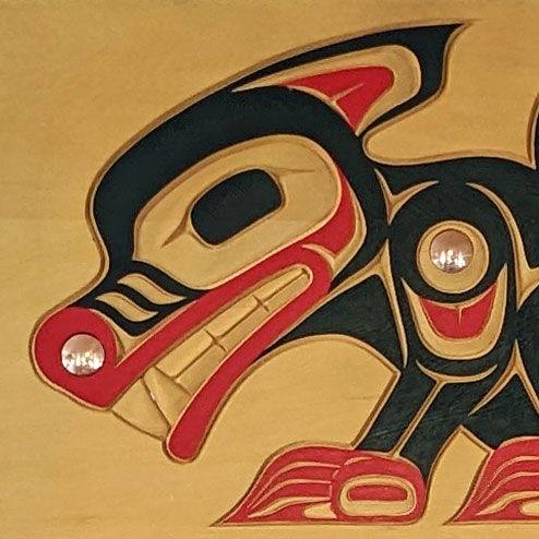 First Nations Framed Wolf Panel - Forest Gems Gallery