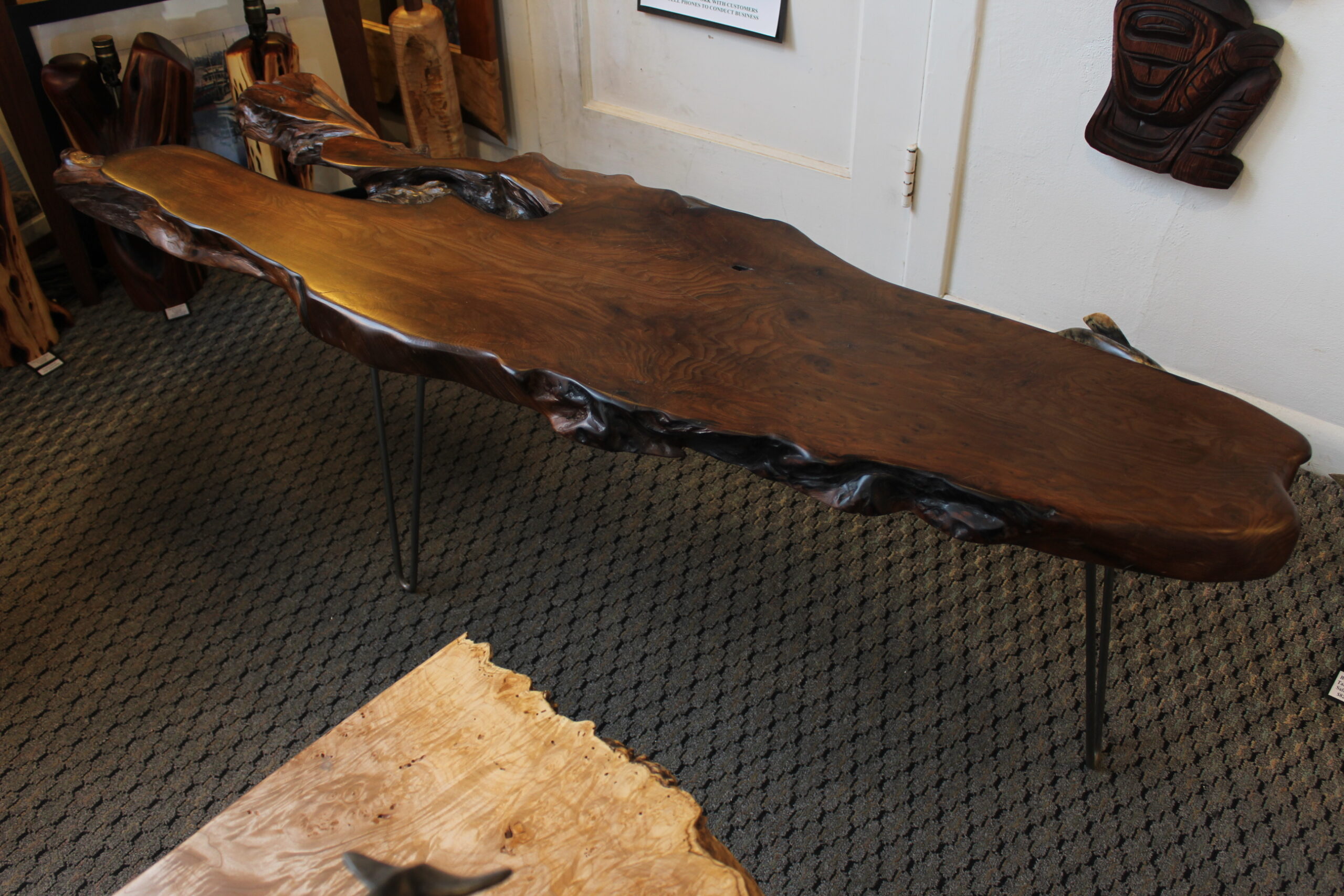 Finished Redwood Tables - Forest Gems Gallery