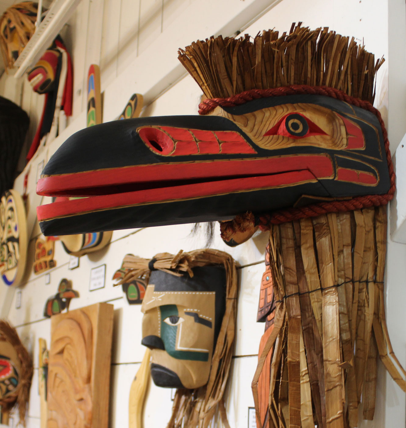 First Nations Articulated Raven Mask - Forest Gems Gallery