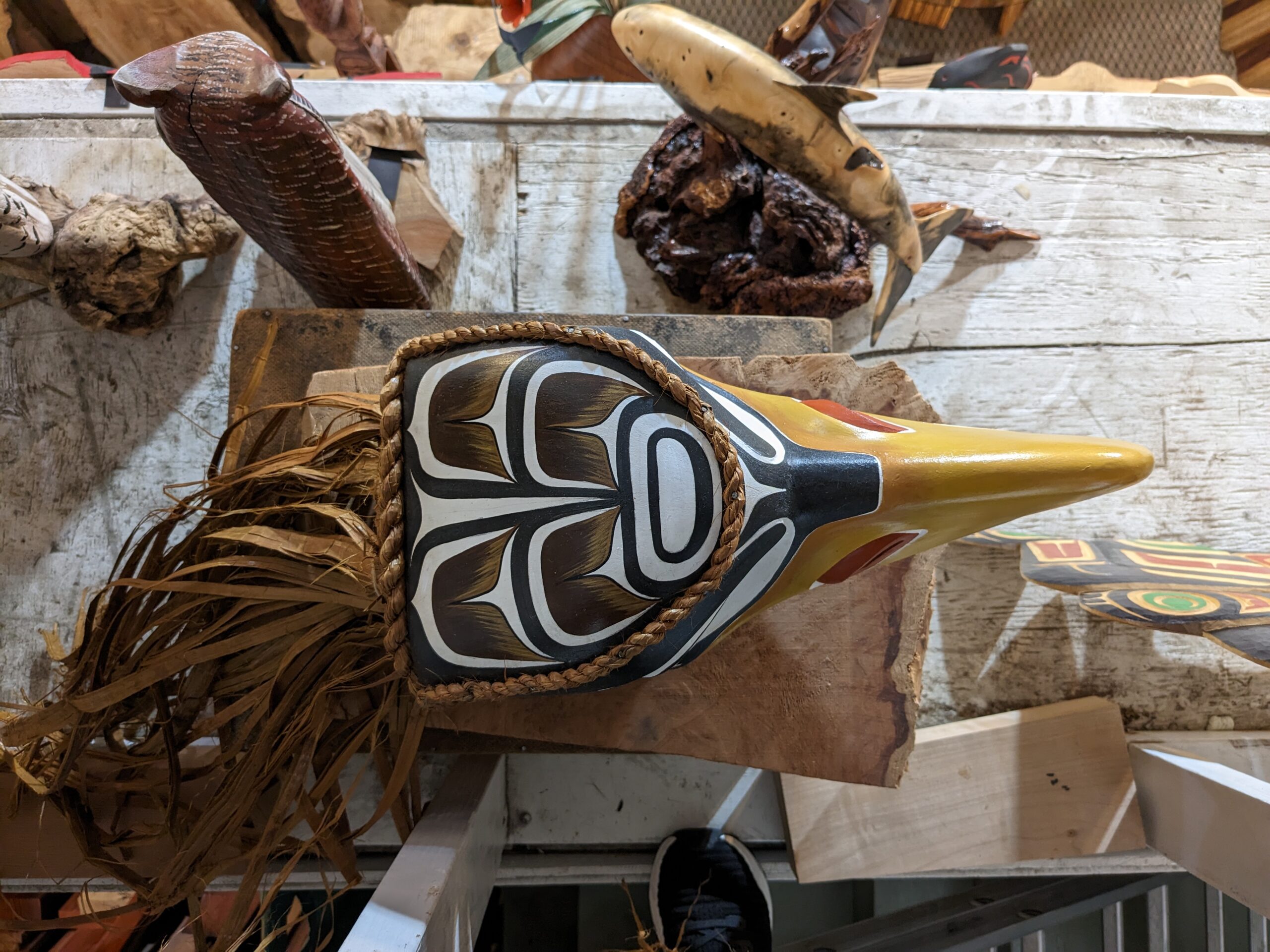 First Nations Eagle Hat Mask - Forest Gems Gallery