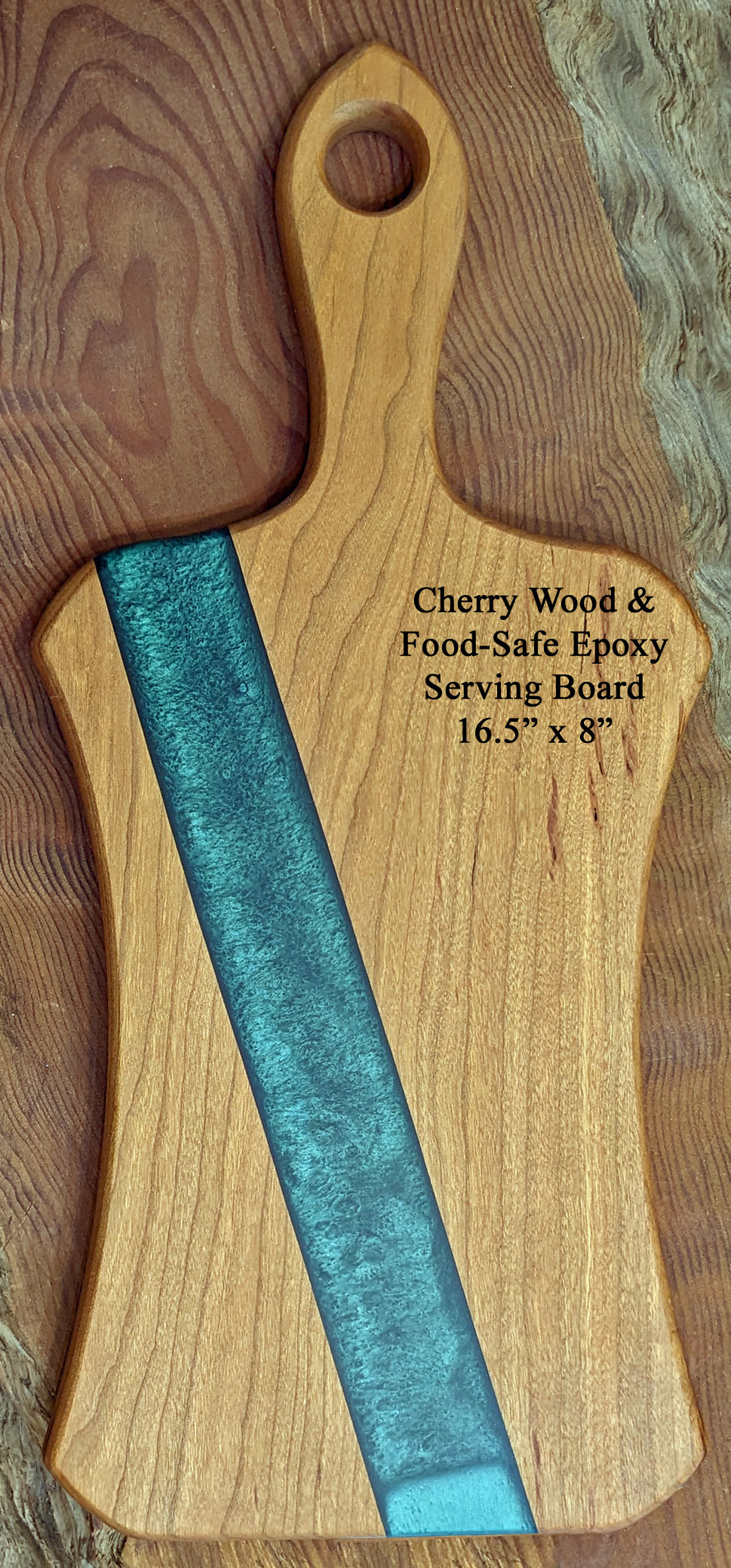 Food-Safe Epoxy and Wood Serving Boards - Forest Gems Gallery