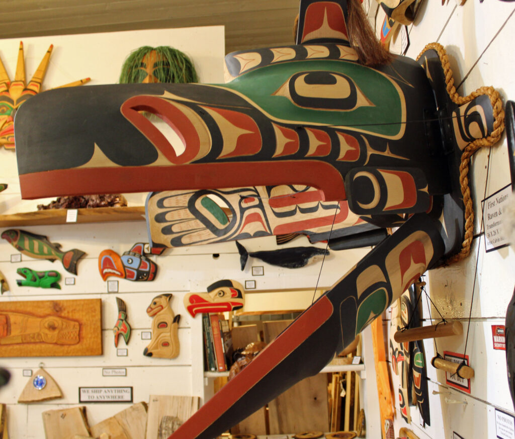 Kwagu'l First Nation Raven and Bear Transformation Mask - Forest Gems ...