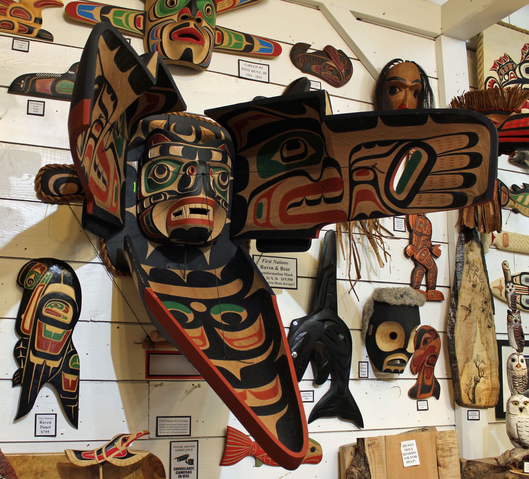 Kwagu'l First Nation Raven and Bear Transformation Mask - Forest Gems ...