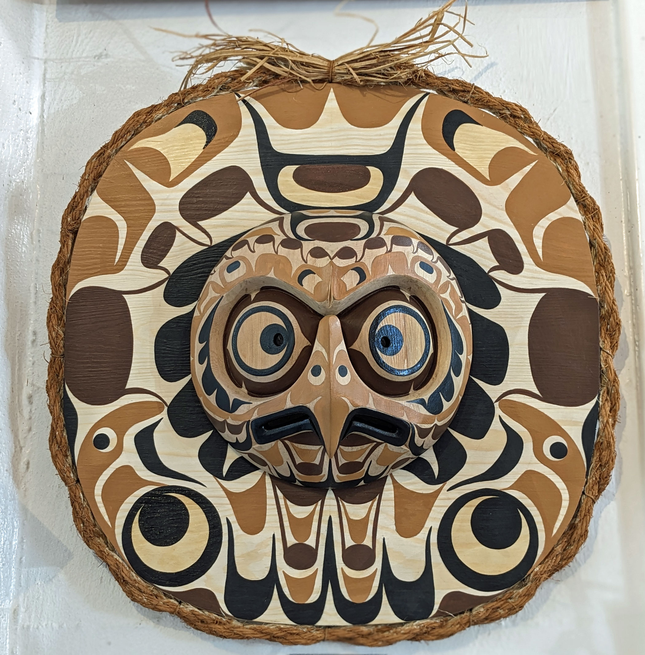 Kwagiulth First Nation Owl Moon Mask - Forest Gems Gallery