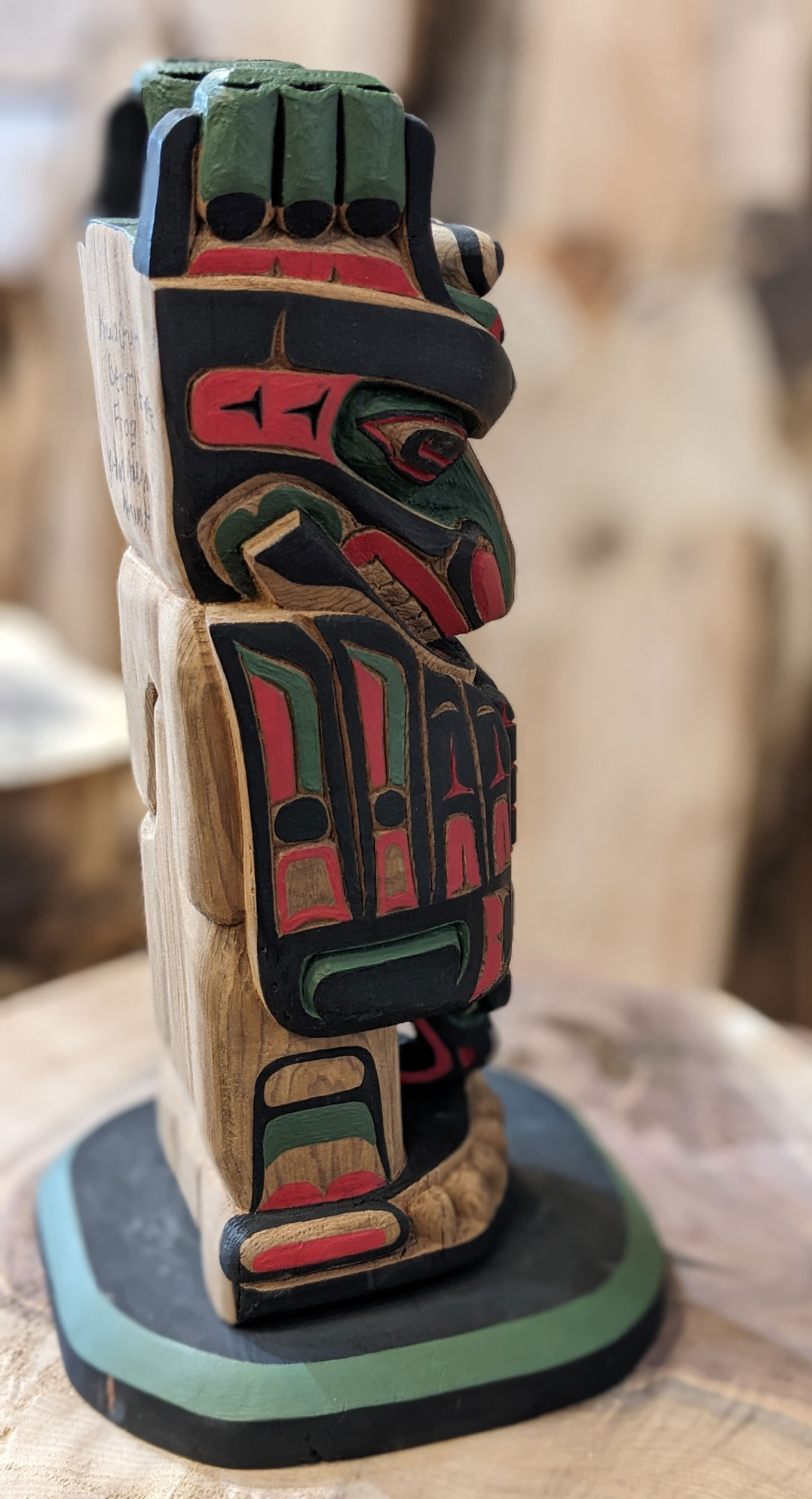 First Nations Bear, Eagle and Frog Sculpture - Forest Gems Gallery