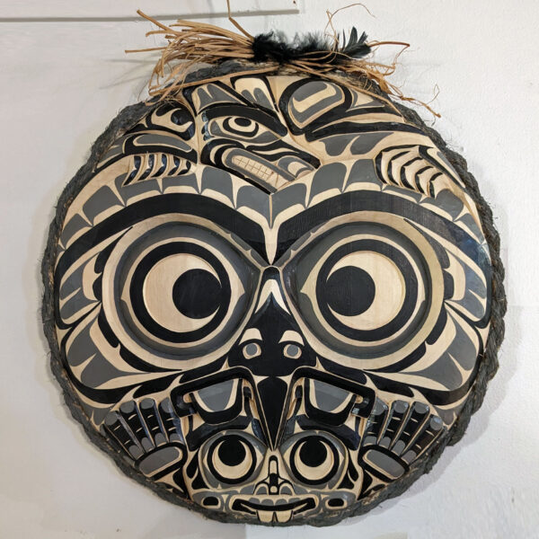 First Nations Owl, Wolf and Mouseman Circular Panel - Forest Gems Gallery