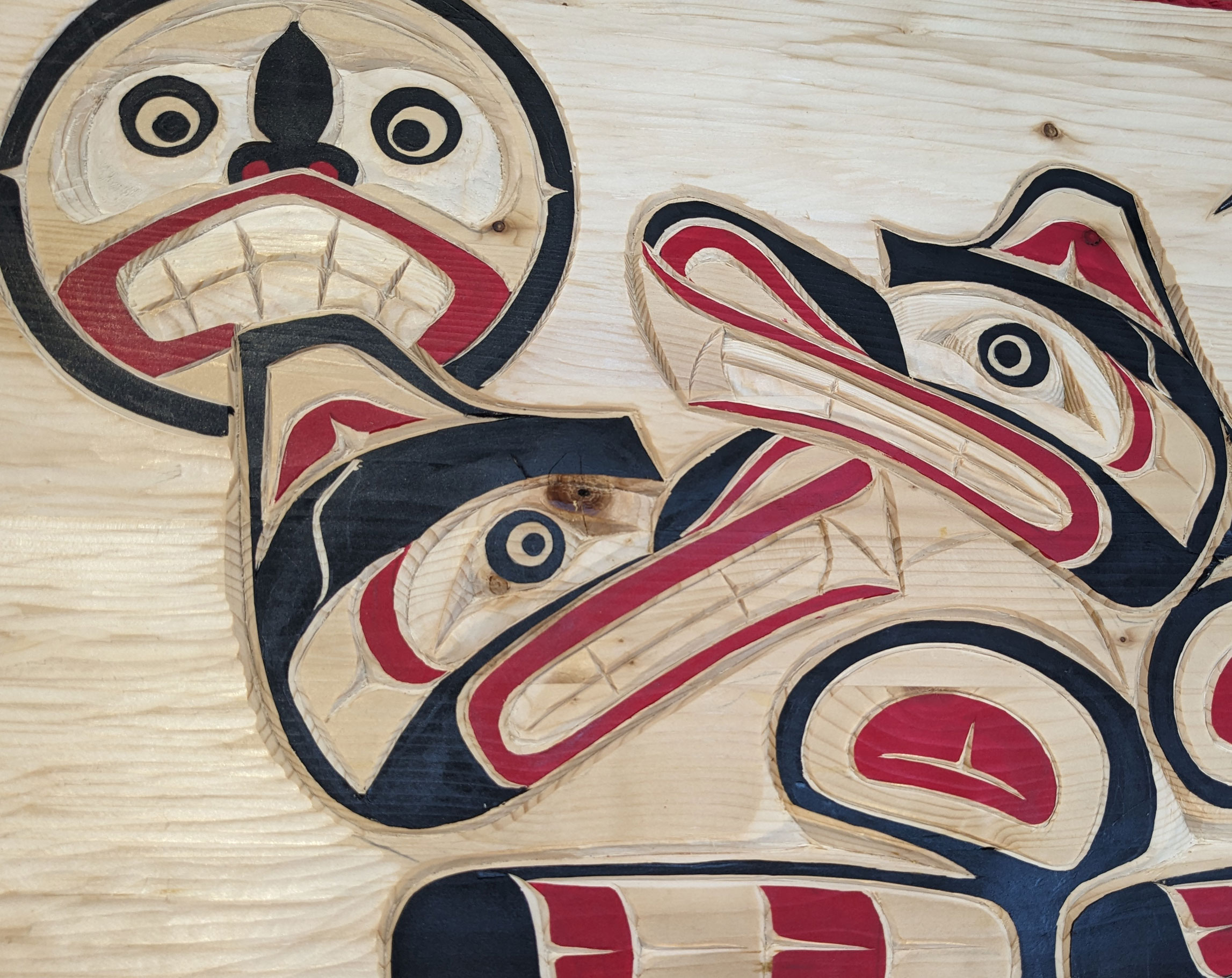 First Nations Wolf Pair with Moon - Forest Gems Gallery