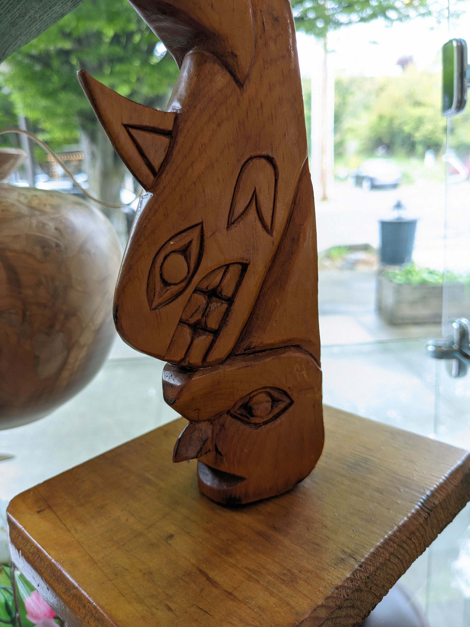 First Nations Thunderbird and Orca Totem - Forest Gems Gallery