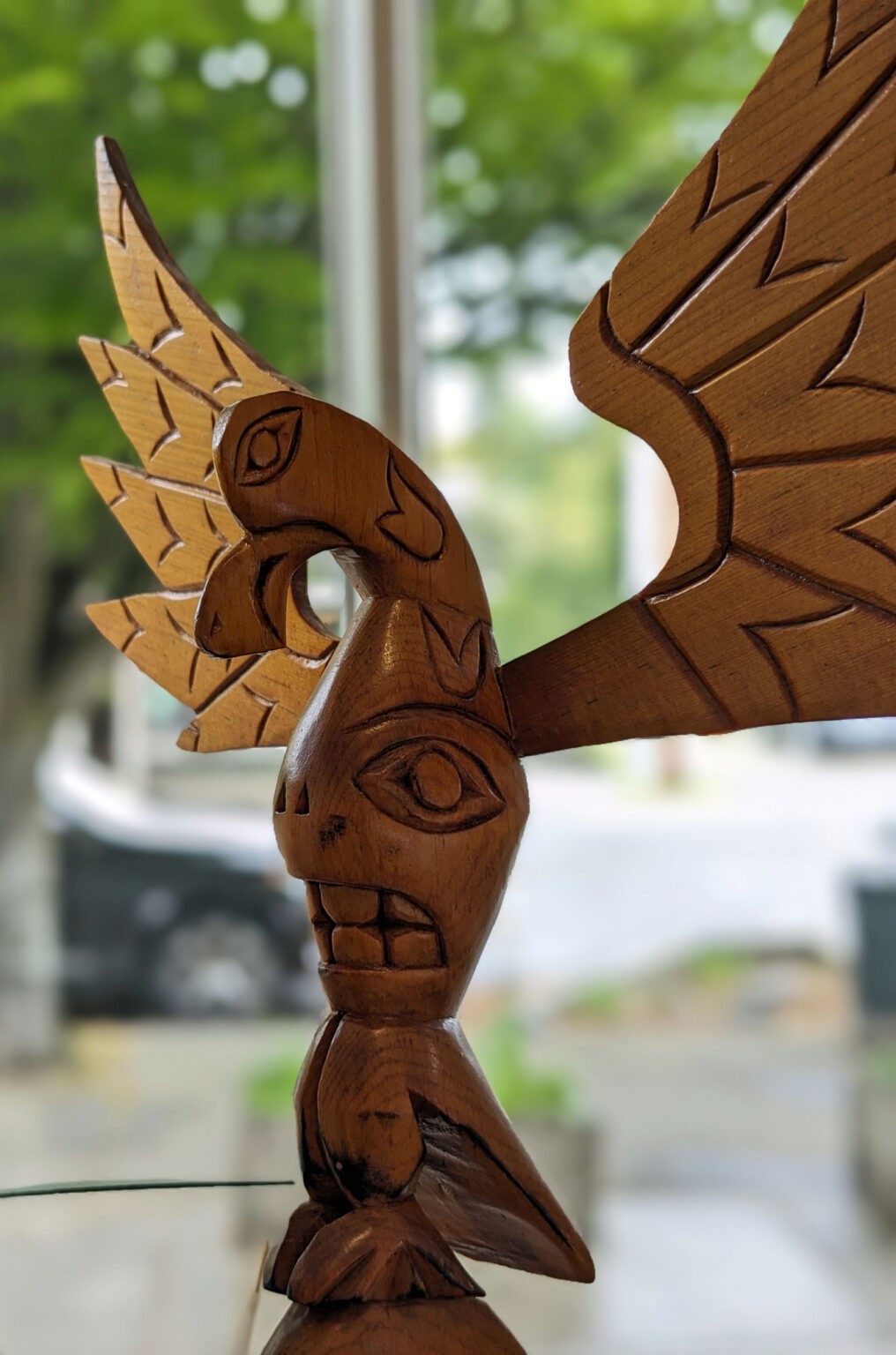 First Nations Thunderbird and Orca Totem - Forest Gems Gallery