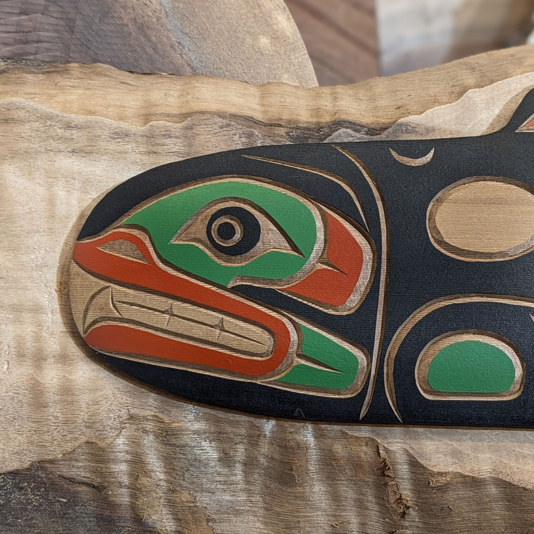 First Nations Orca Wall Panel, Left-facing - Forest Gems Gallery